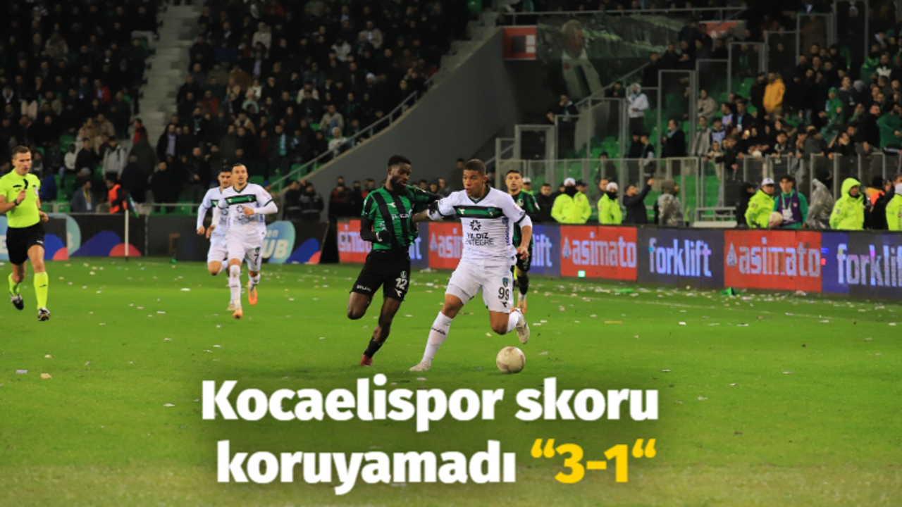 Kocaelispor skoru koruyamadı “3-1“