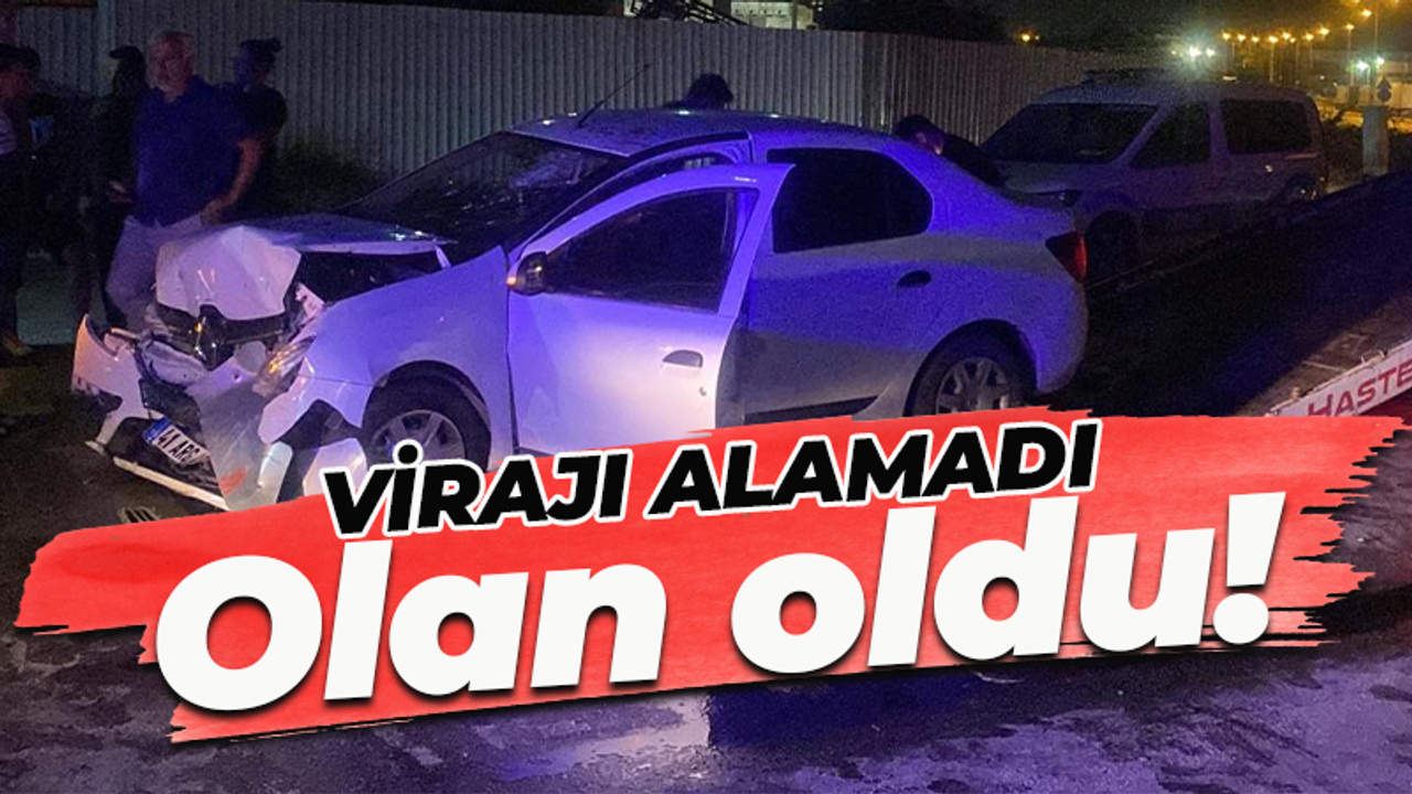 Virajı alamayınca olan oldu! Kafa kafaya...